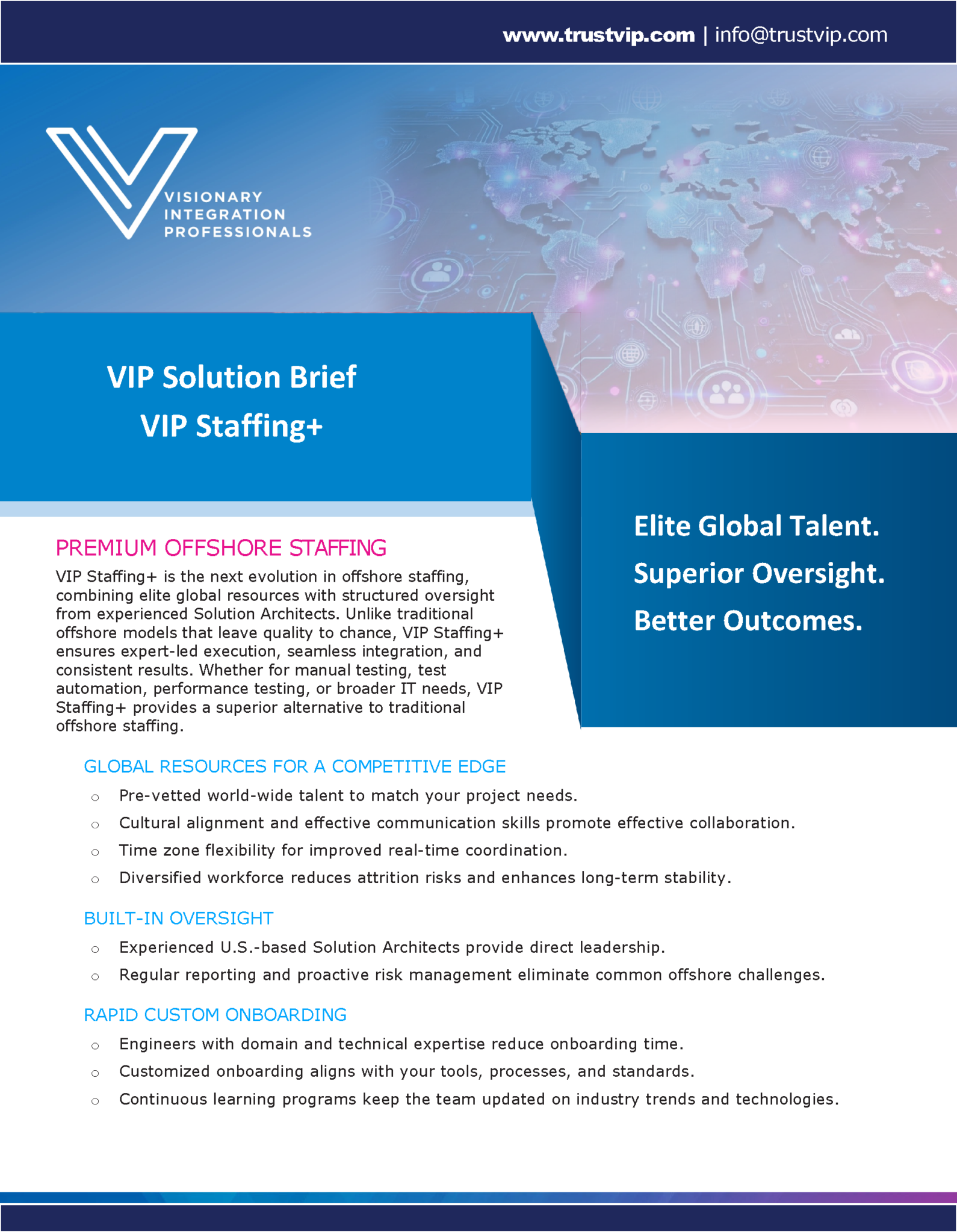VIP Staffing+: A Next-Generation Offshore Staffing Solution ...